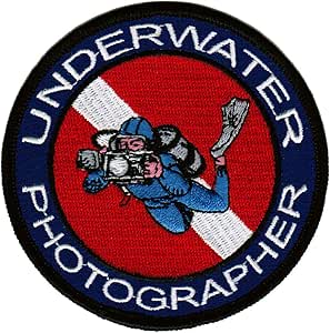 Amazon.com: Underwater Photographer Patch Embroidered Iron-On Scuba ...