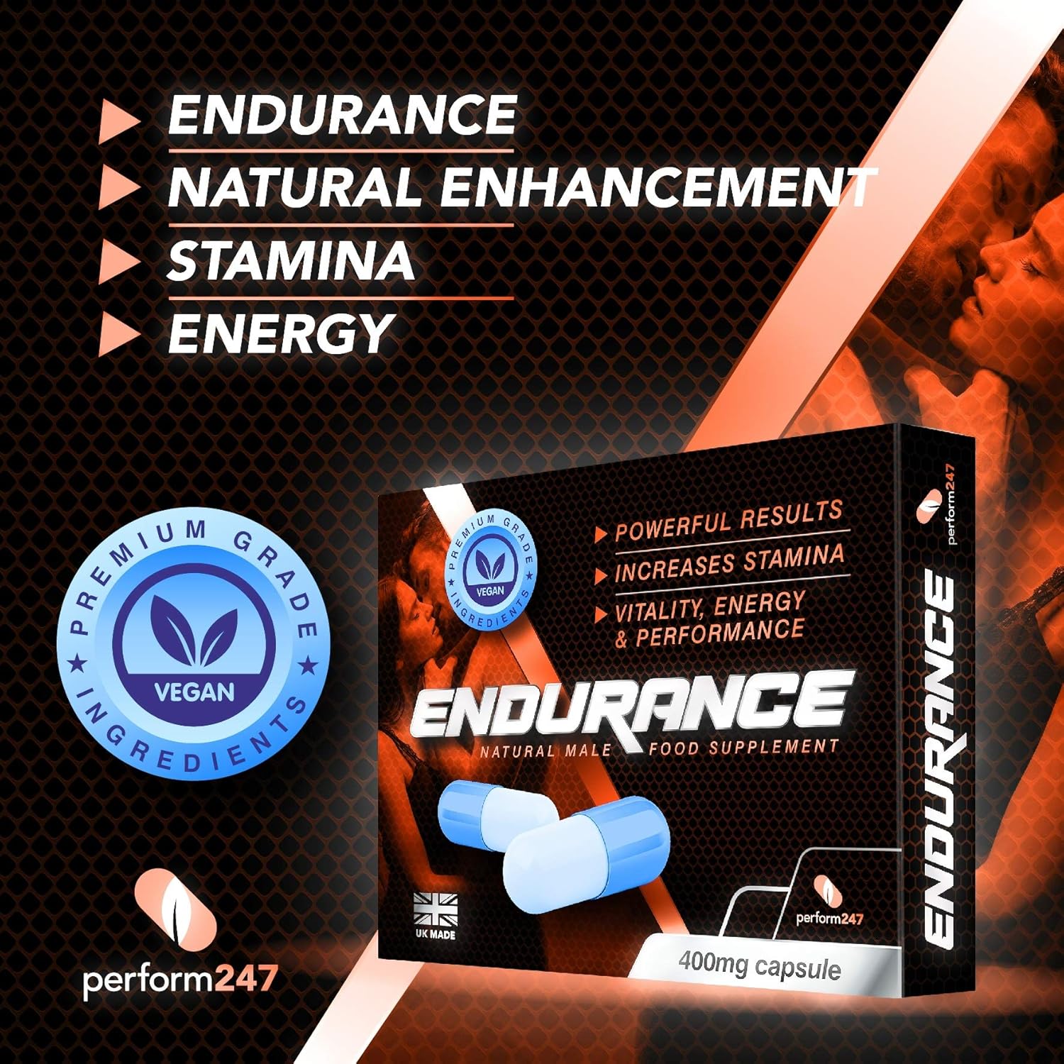 Endurance 400mg High Strength Natural Male Enhancing Supplement with ...