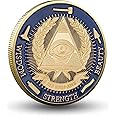 Amazon.com: Masonic Coins Gold Plated Freemason Challenge Coin with ...