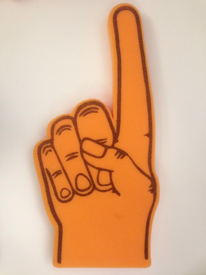 100 Orange foam pointy fingers: Amazon.co.uk: Toys & Games