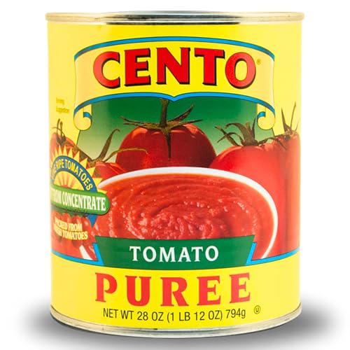 Cento Tomato Puree, 28 Oz, Thick Puree from Red, Ripe Tomatoes, Seeded ...