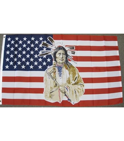 Native American Indian Chief Flag Amazon.com : AZ FLAG Indian With