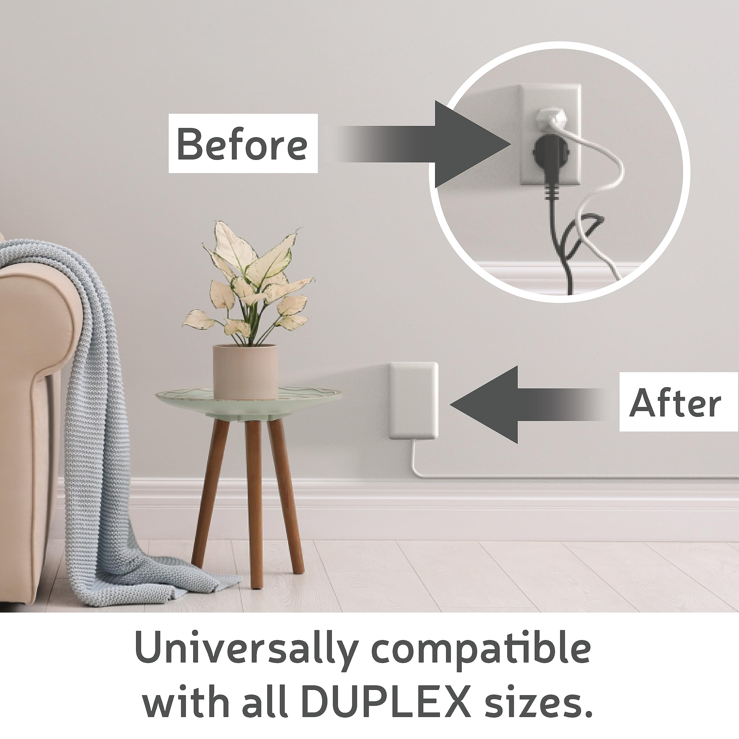 Mua 3ft Flat Extension Cord with USB Ports – Ultra Thin Flat Plug ...