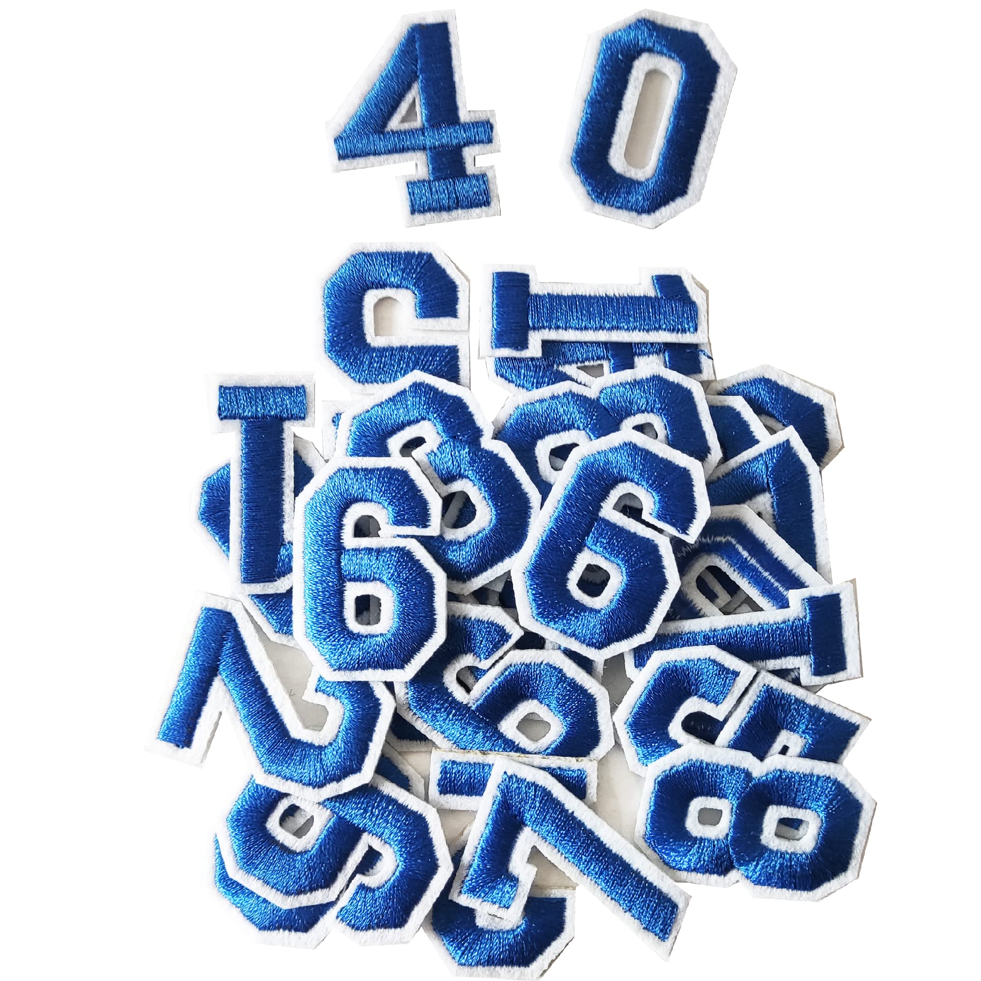 Harsgs 40PCS Iron on Numbers Patches, Embroidered Patches Numbers 0-9 ...