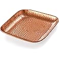 Amazon.com: Red Co. 9” x 9” Decorative Square Hammered Metal ...