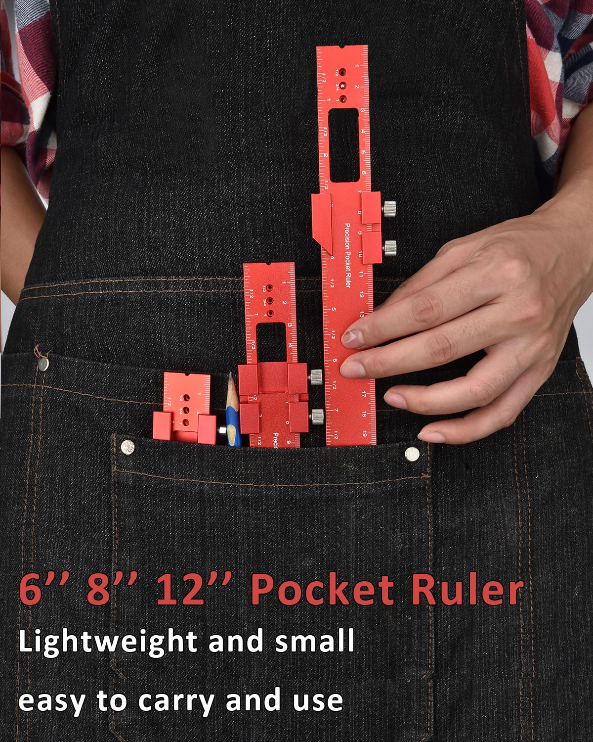 Mua BOXmime Woodworking Ruler Precision Pocket Rule - BOXmime 12,8,6 ...