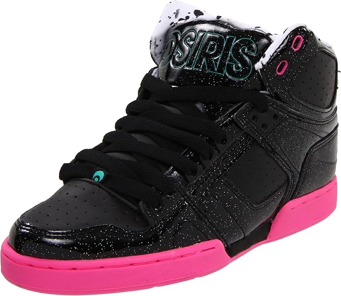 Osiris Women's NYC 83 SLM Skate Shoe, Black/Pink/Glitter, 5 M US ...