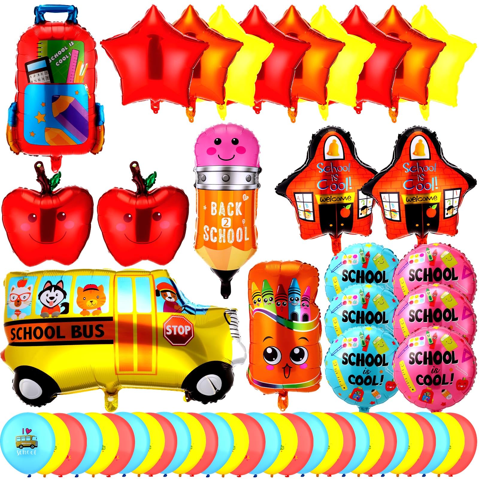 Libima 50 Pcs Large Back to School Balloons First Day of School ...