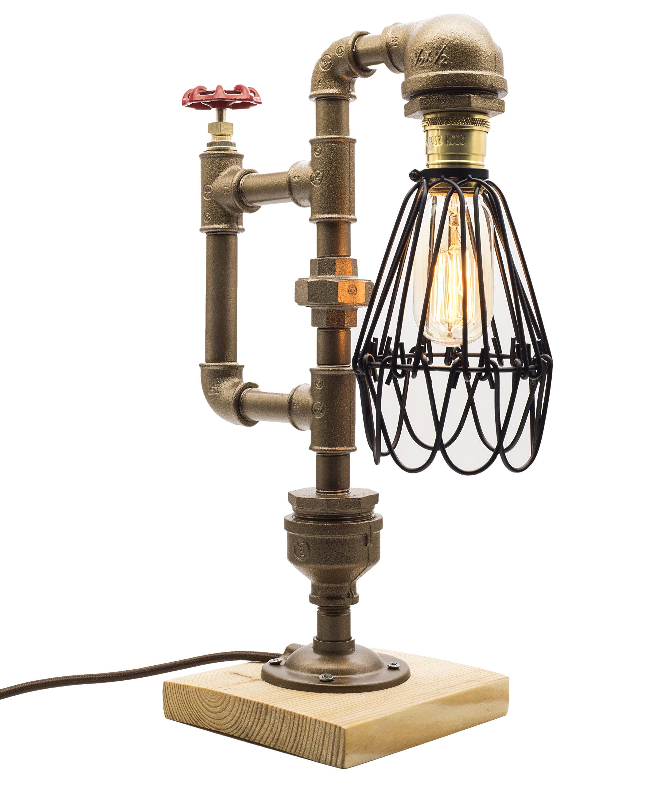 Y-Nut Loft Style Lamp, The Cage, Steam Punk Industrial Vintage Style ...