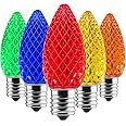 Minetom 25 Pack LED C9 Multicolor Replacement Christmas Light Bulbs ...
