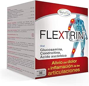 Biofarma Flextrin, Glucosamina, Condroitina y Acido Ascórbico caja con ...