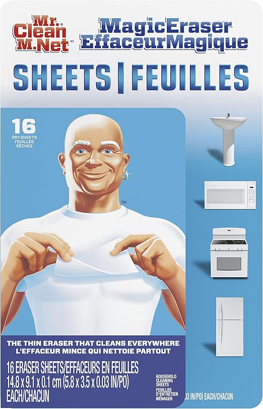 Mr. Clean Magic Eraser Sheets, Cleaning Wipes for Hard to Reach Spaces ...