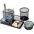 Amazon.com: Pen Holder for Desk, Desk Organizers Set-3 Compartments ...