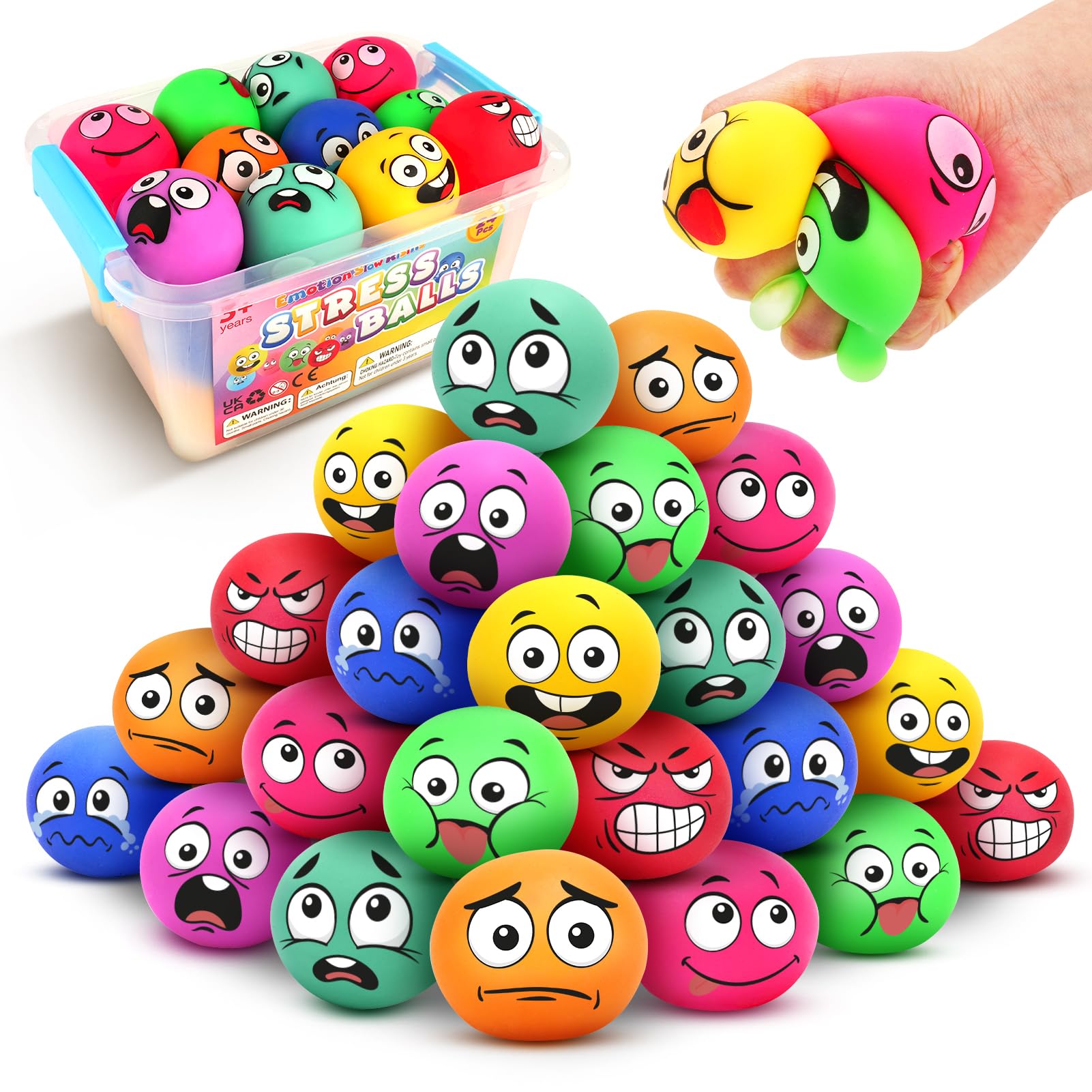 Stress Ball Fidget Squishy Toys: Sensory Dough Balls for Anxiety ...