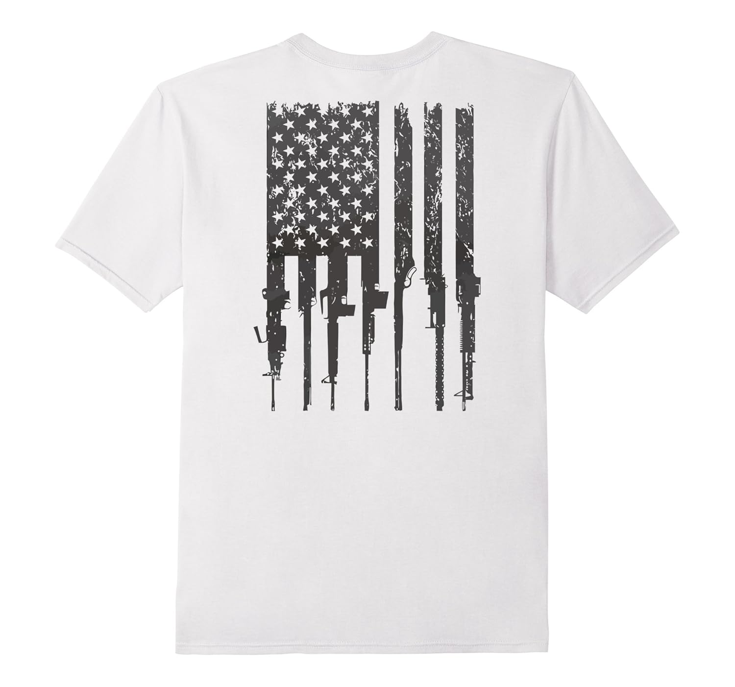 Mens Rifle American Flag Shirt Gun Rights shirt-BN – Banazatee