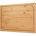 Amazon.com: Hiware Extra Large Bamboo Cutting Board for Kitchen, Heavy Duty Wood Cutting Boards ...