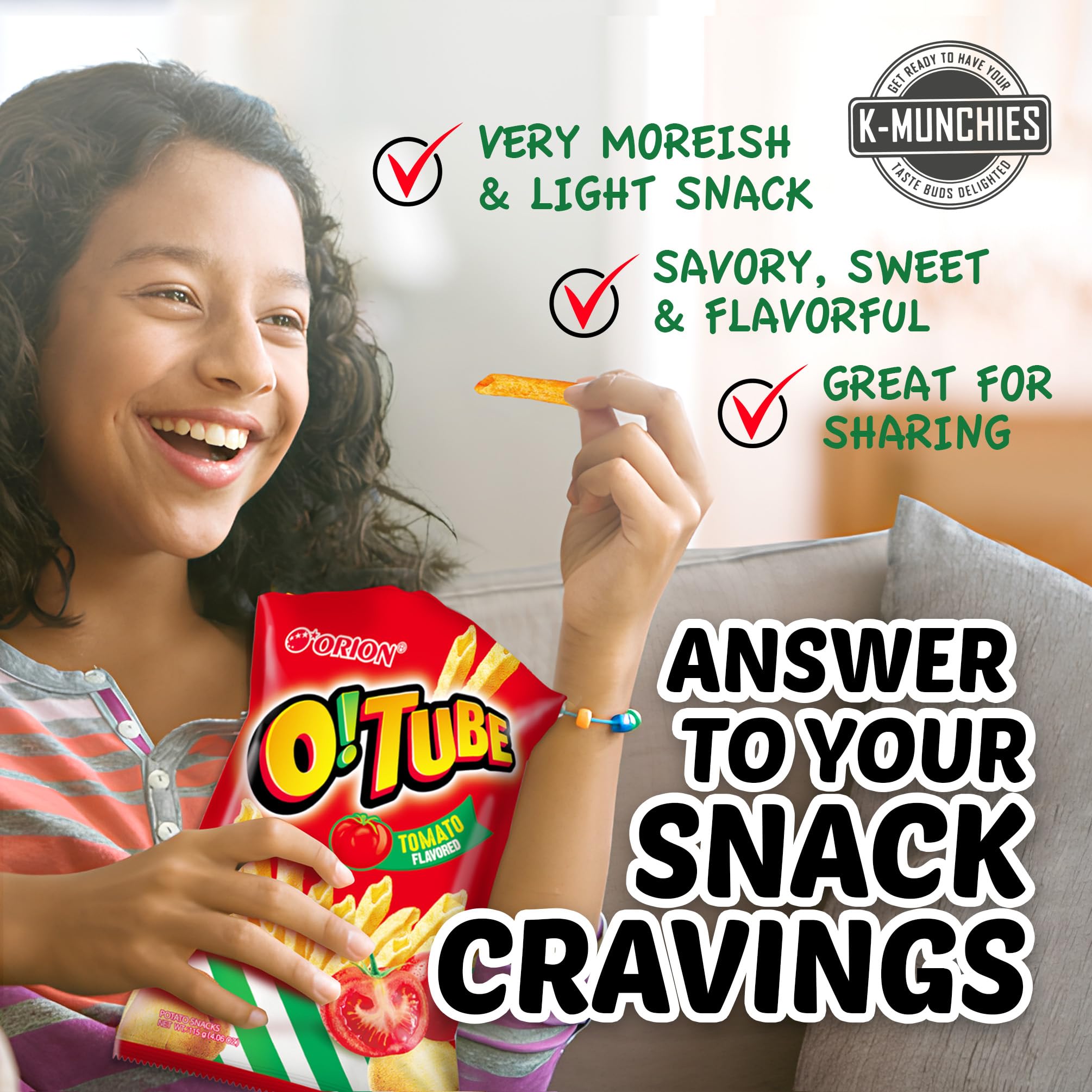 Mua K-Munchies Orion O!Tube Potato Snacks – 3 Pack x 115g Tomato ...