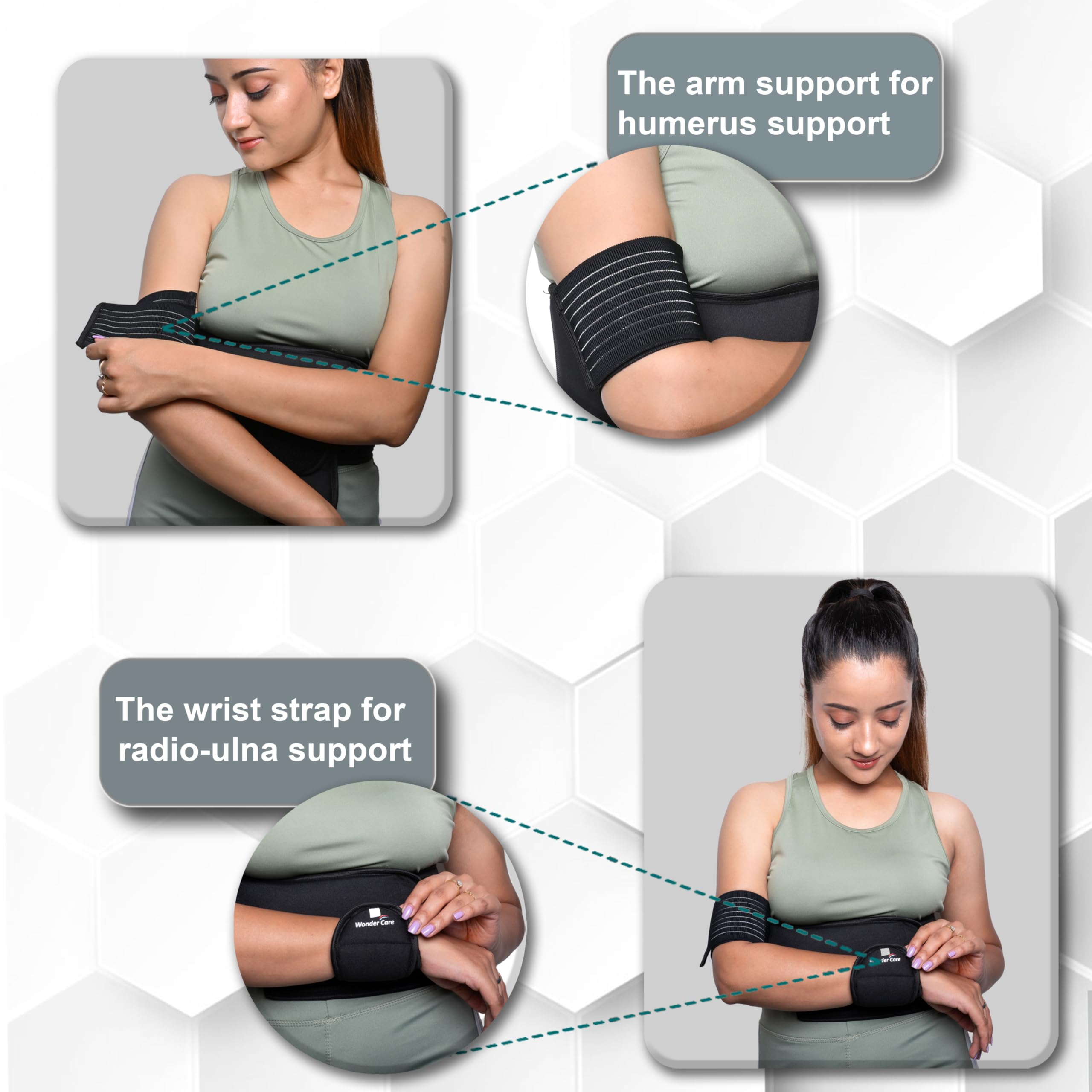 Mua Wonder Care WC -Shoulder Immobilizer Arm Sling Elastic Brace for ...