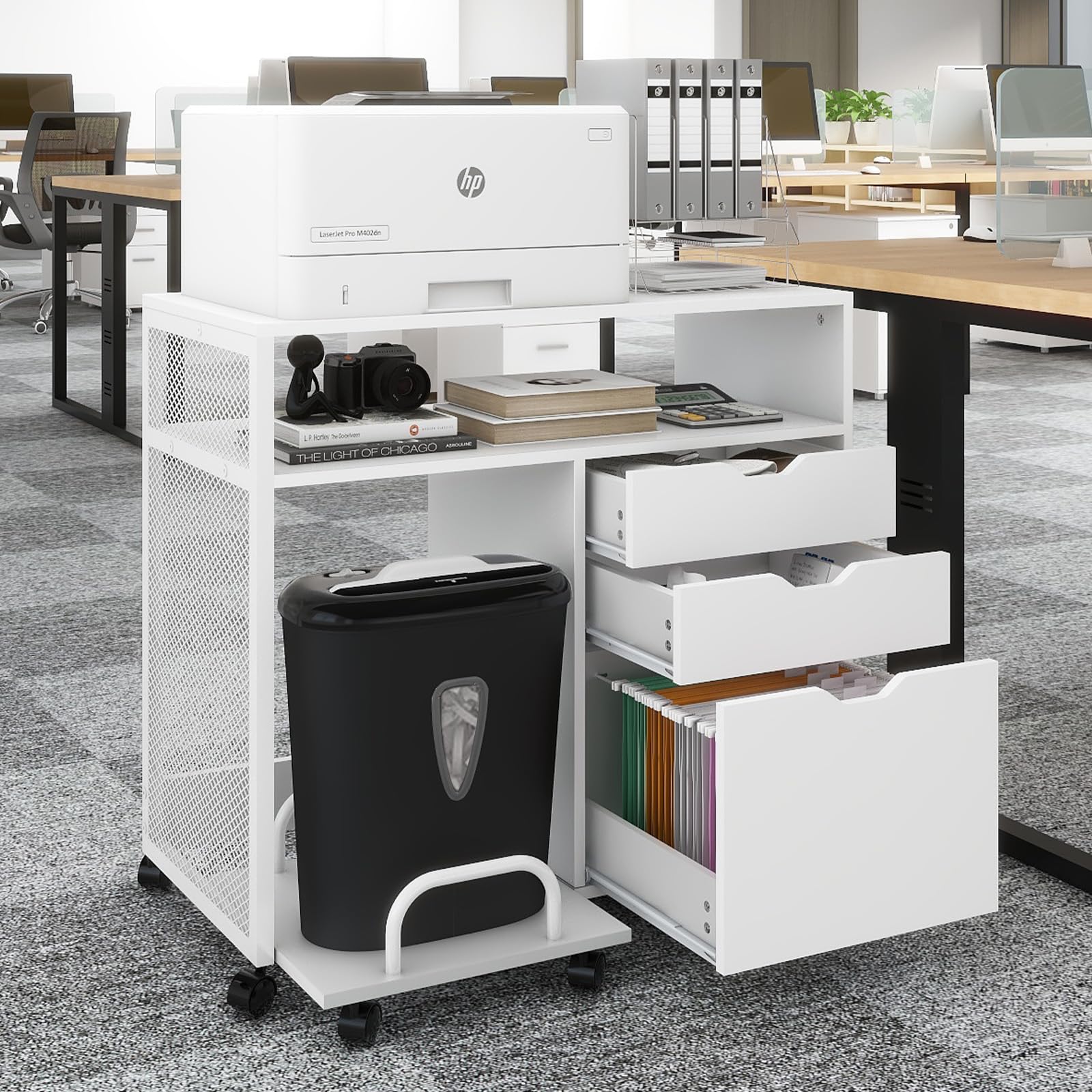 Mua PUNCIA 3 Drawer Lateral File Storage Cabinet with Shredder Stand ...