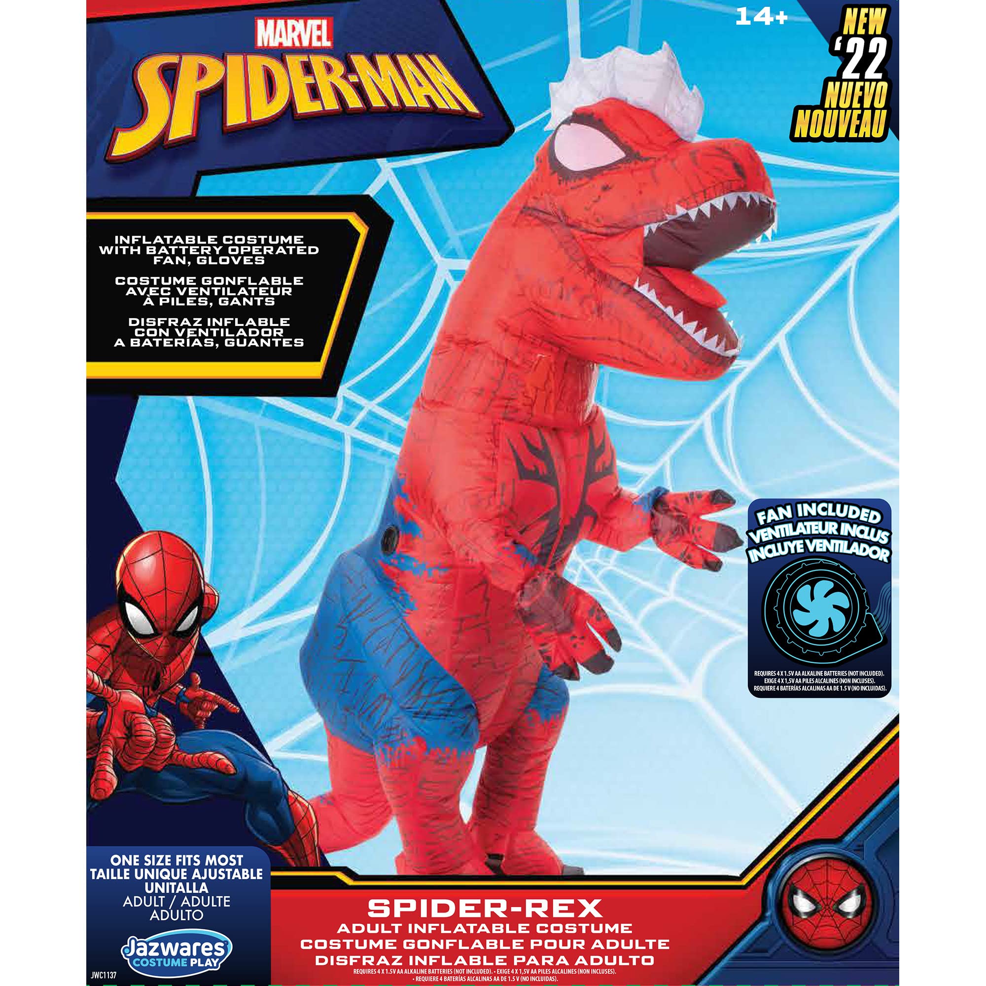 Mua MARVEL Spider-Rex Adult Inflatable Costume - Inflatable Jumpsuit ...