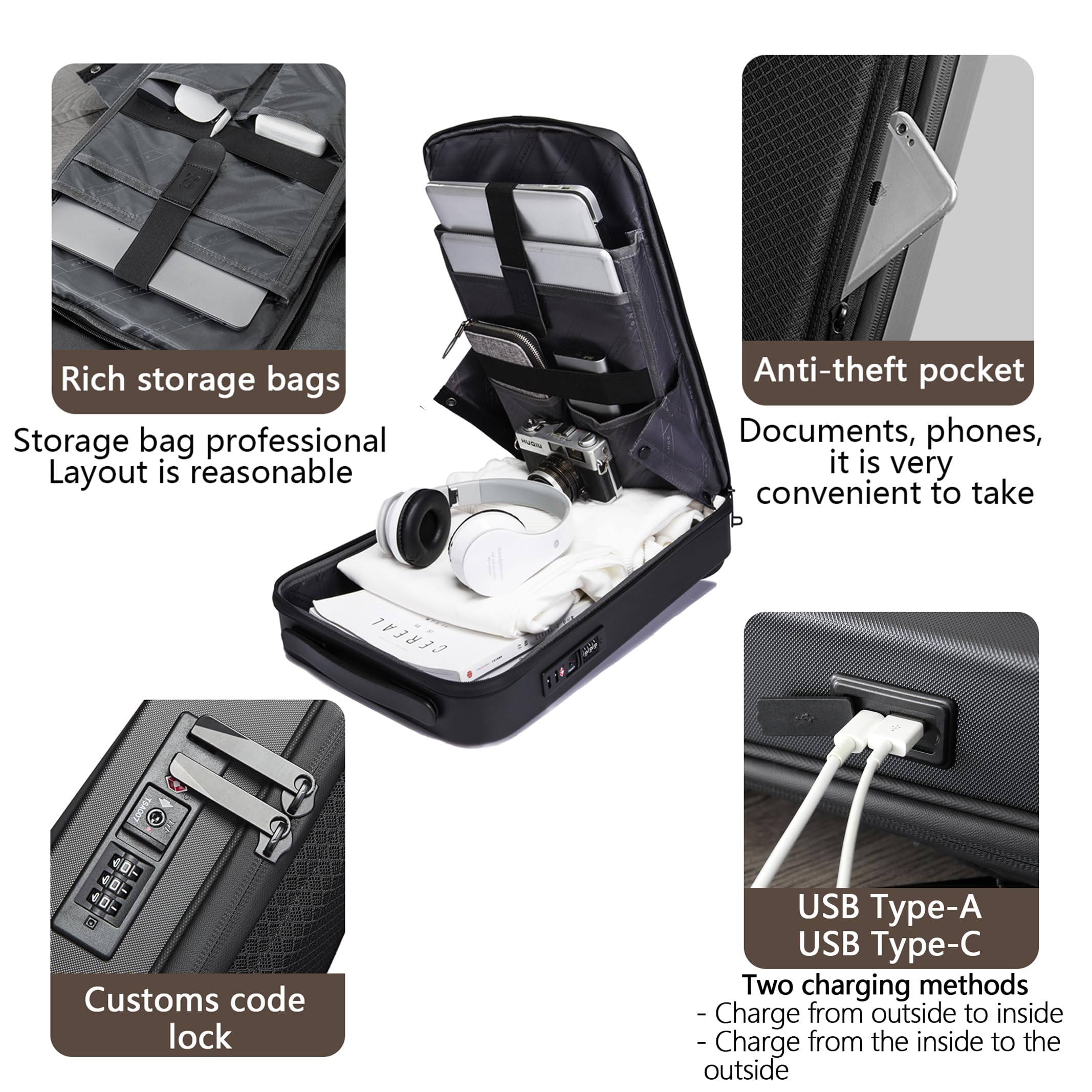 Mua Refutuna Hard Shell Laptop Backpack for Men, Anti-Theft Waterproof ...