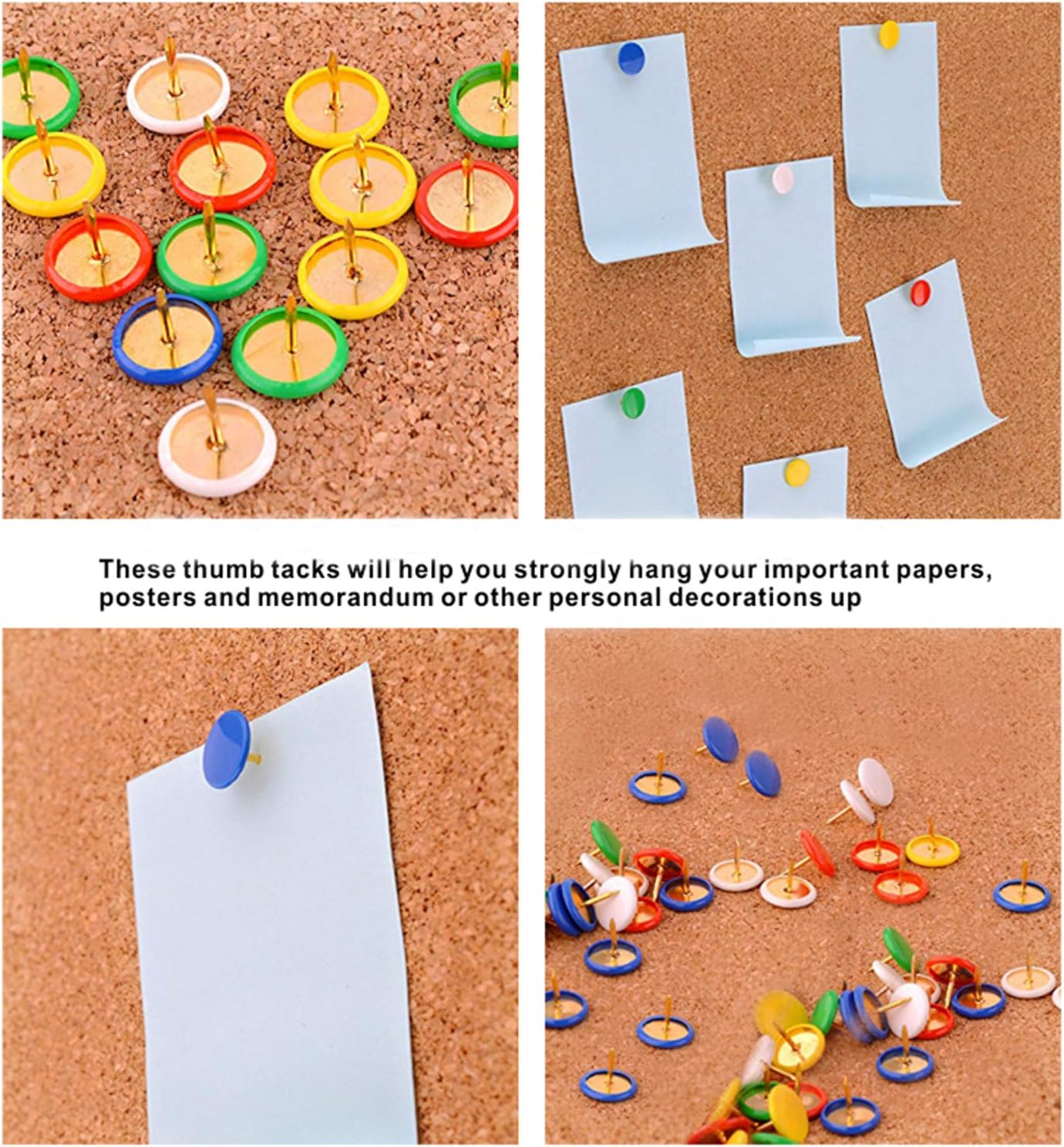 Colorful Decorative Pins 300Pcs Drawing Pins Used for Photo Wall ...