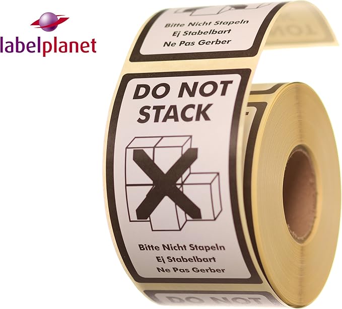 500 “DO NOT STACK” Packaging Labels (1 Roll), Label Planet® Large ...
