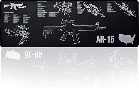 GUNMATT Gun Cleaning Mat for ar-15 Rifle, Shotgun and Handgun 3mm Thick ...