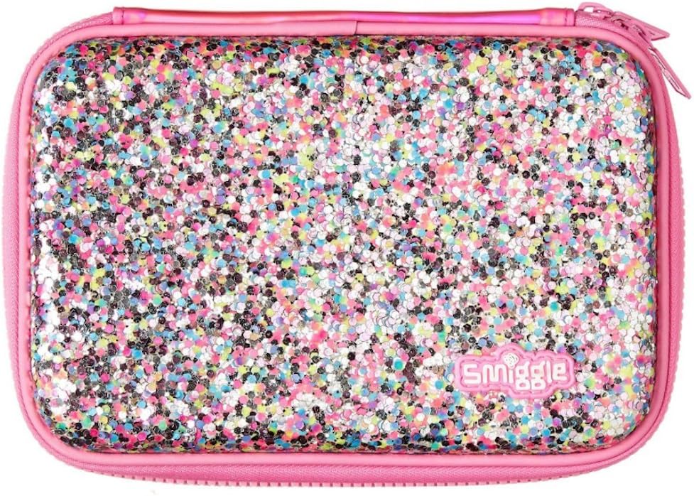 Smiggle Pencil Case - Hardtop Dreamy Sparkle Glitter Pink: Amazon.co.uk ...