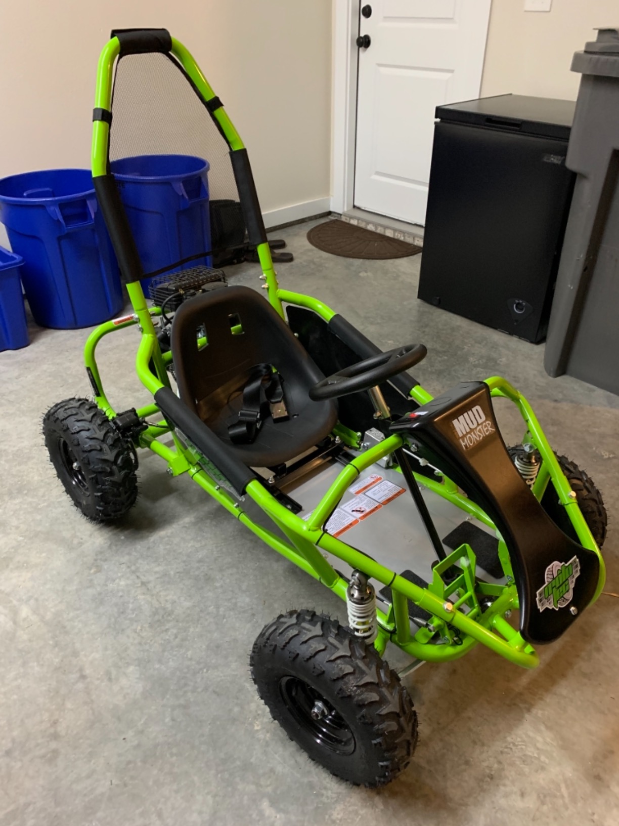$39/mo - Finance MotoTec Mud Monster 98cc Go Kart Full Suspension Green ...