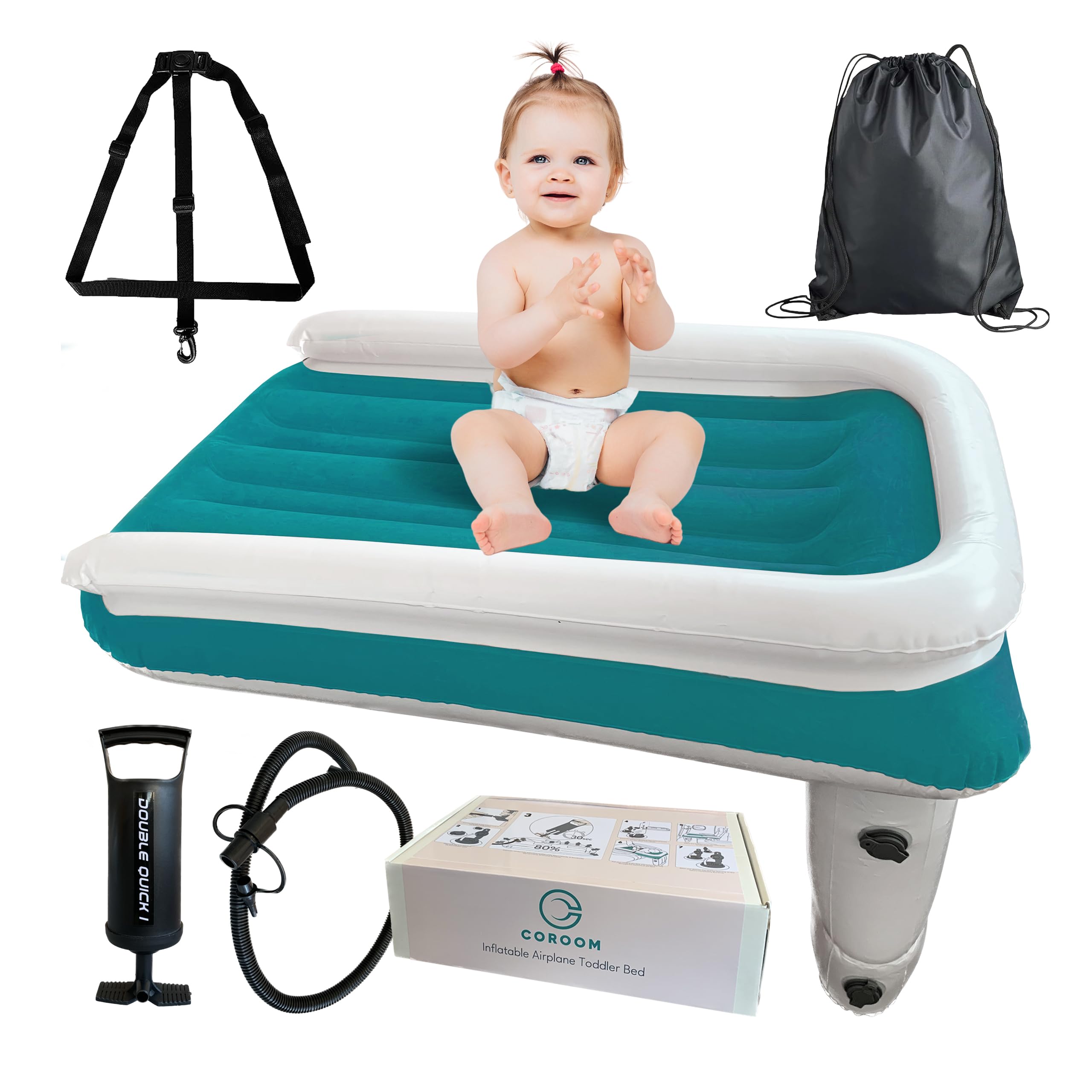 Inflatable Toddler Travel Bed, Portable Baby Bed, Sleeping Kids Bed ...