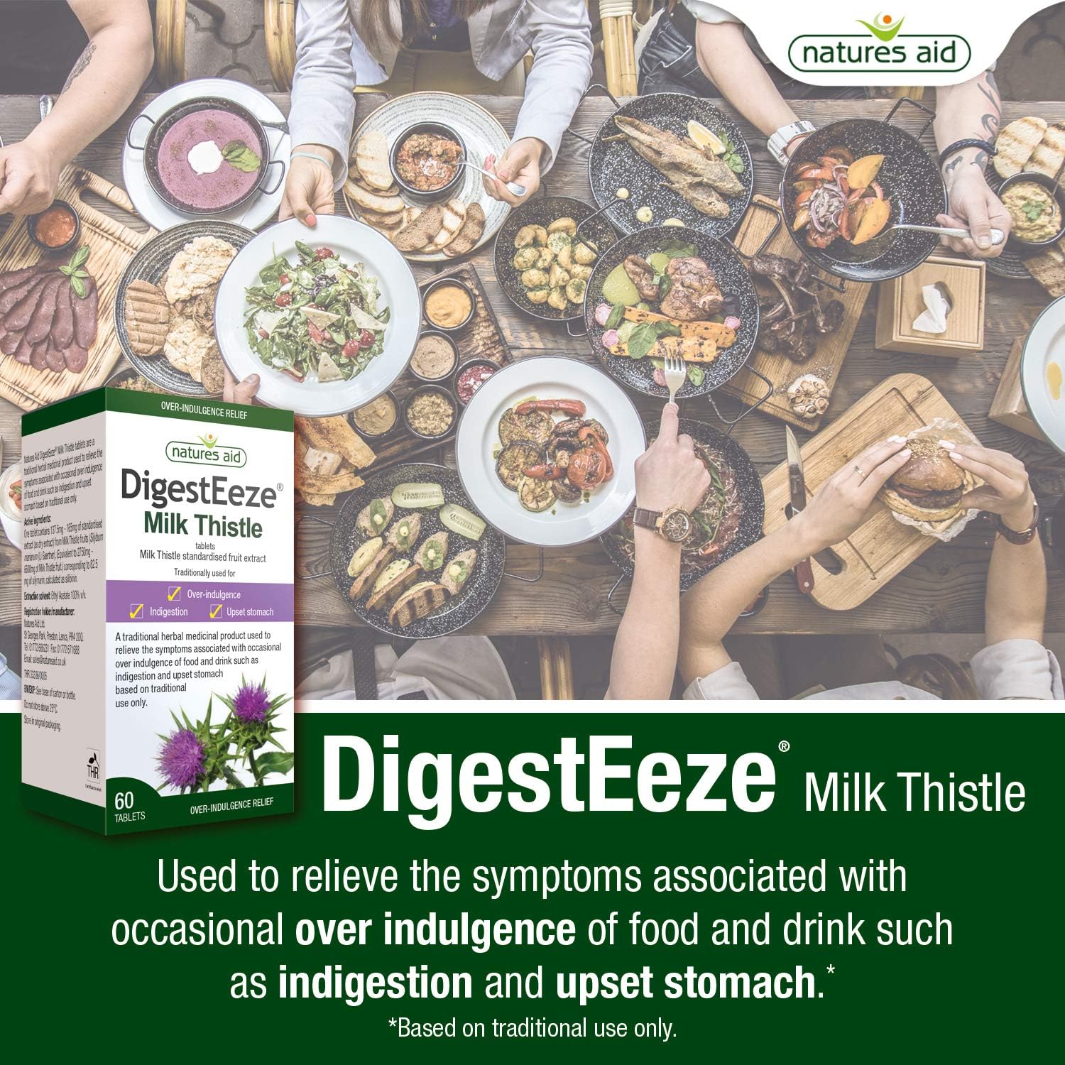 Natures Aid DigestEeze Milk Thistle, 60 Tablets – BigaMart