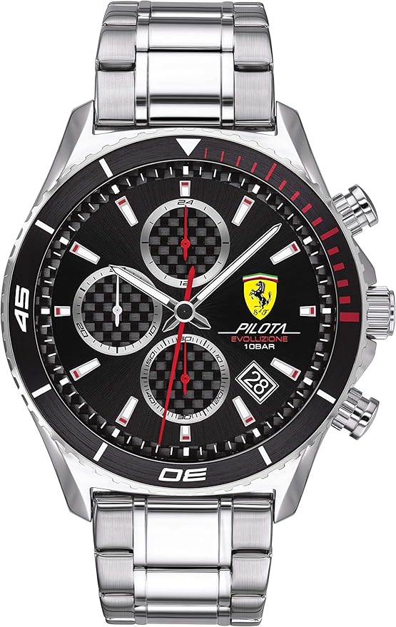 Scuderia Ferrari Homme Analogique Quartz Montre avec Bracelet en Acier ...