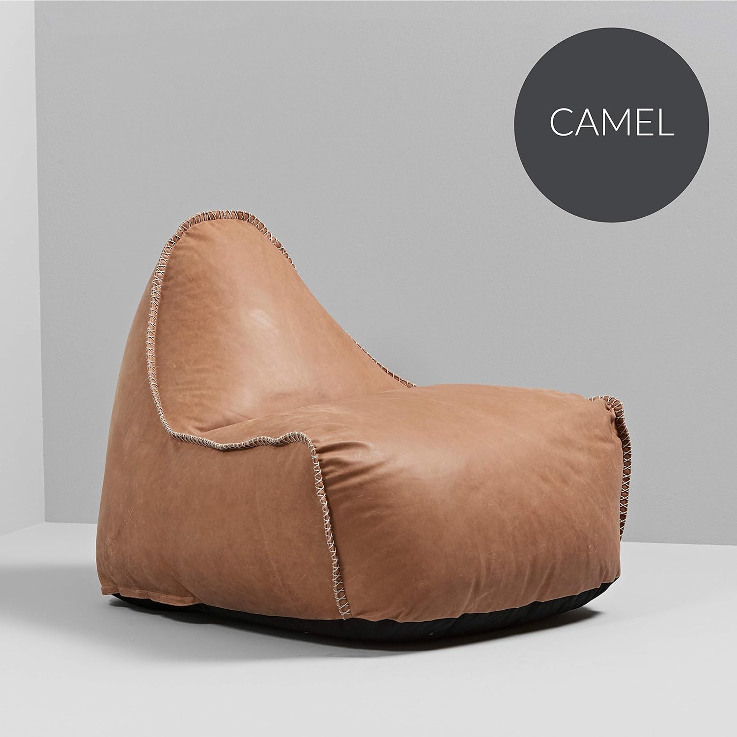 SACKit - RETROit Dunes Camel – EIN exklusiver Indoor Sitzsack aus Leder ...