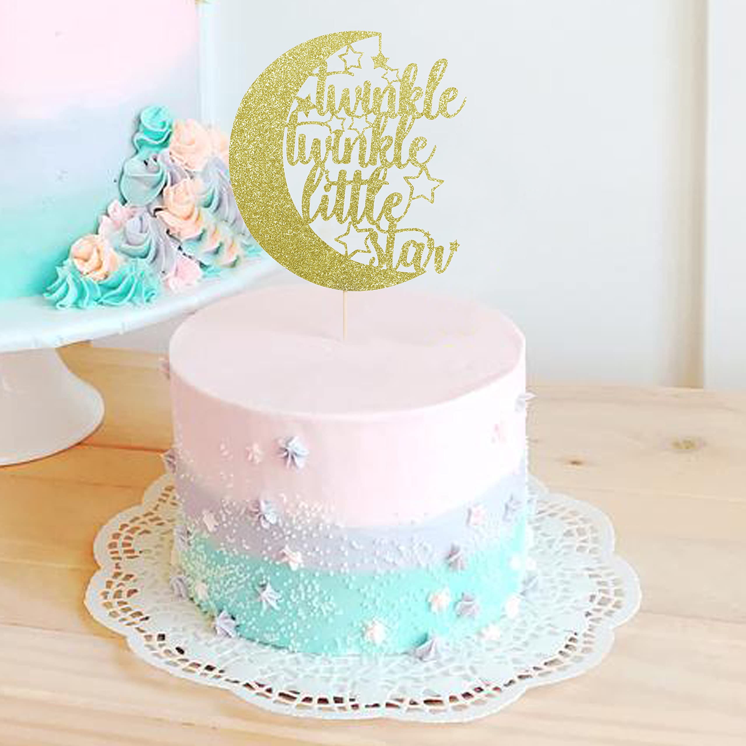 Mua Twinkle Twinkle Little Star Cake Topper - Gold Glitter Moon and ...