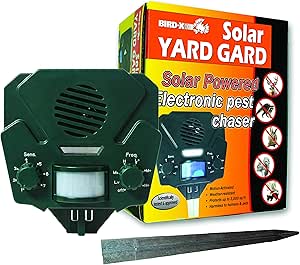 Amazon.com: Bird-X Solar Yard Gard Electronic Animal Repeller keeps ...