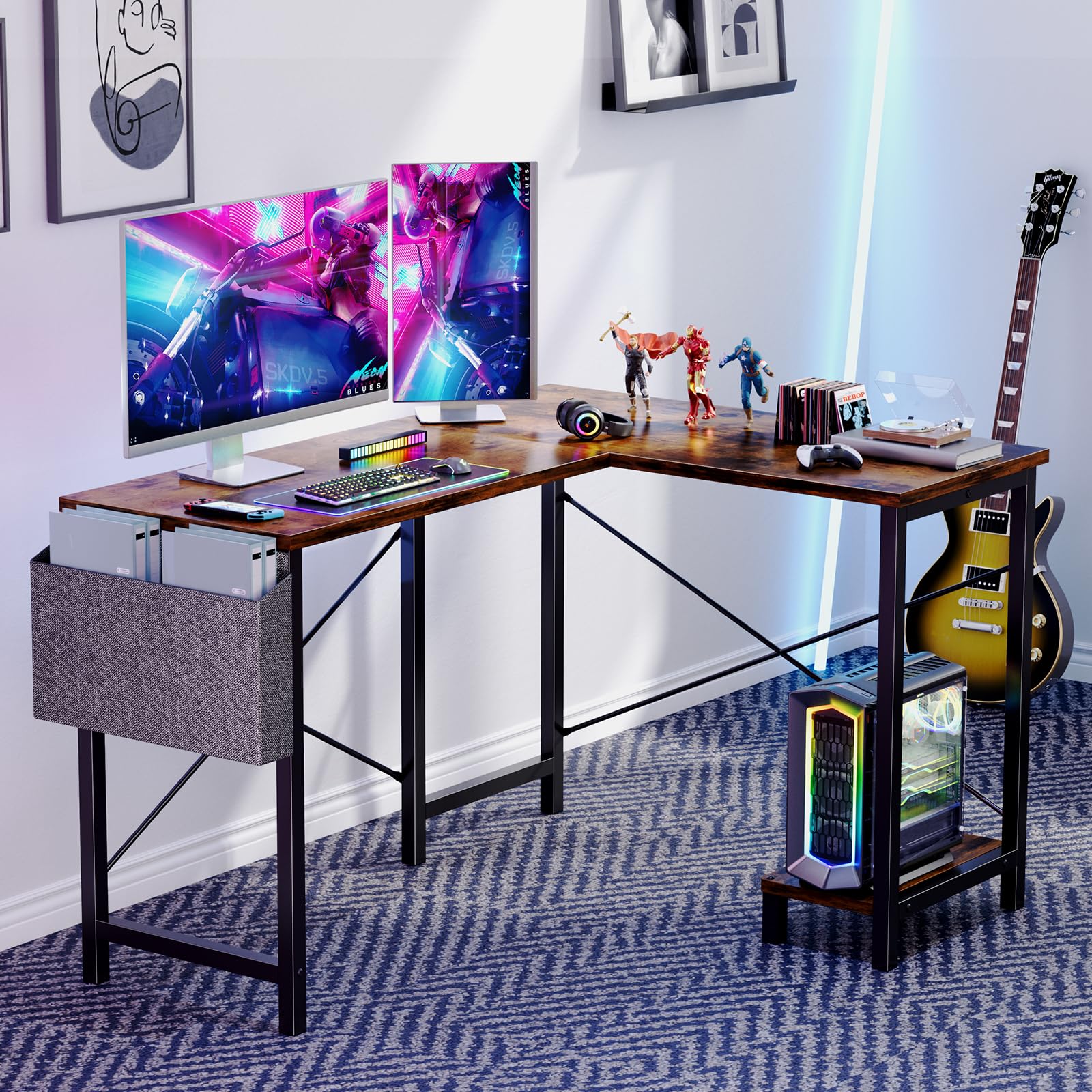 Mua Sweetcrispy L Shaped Computer Desk - Gaming Table Corner Desk 50 ...