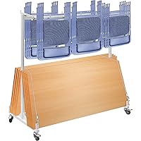 Amazon.com: Happybuy Folding Chair and Table Cart 750lbs Capacity Combo ...