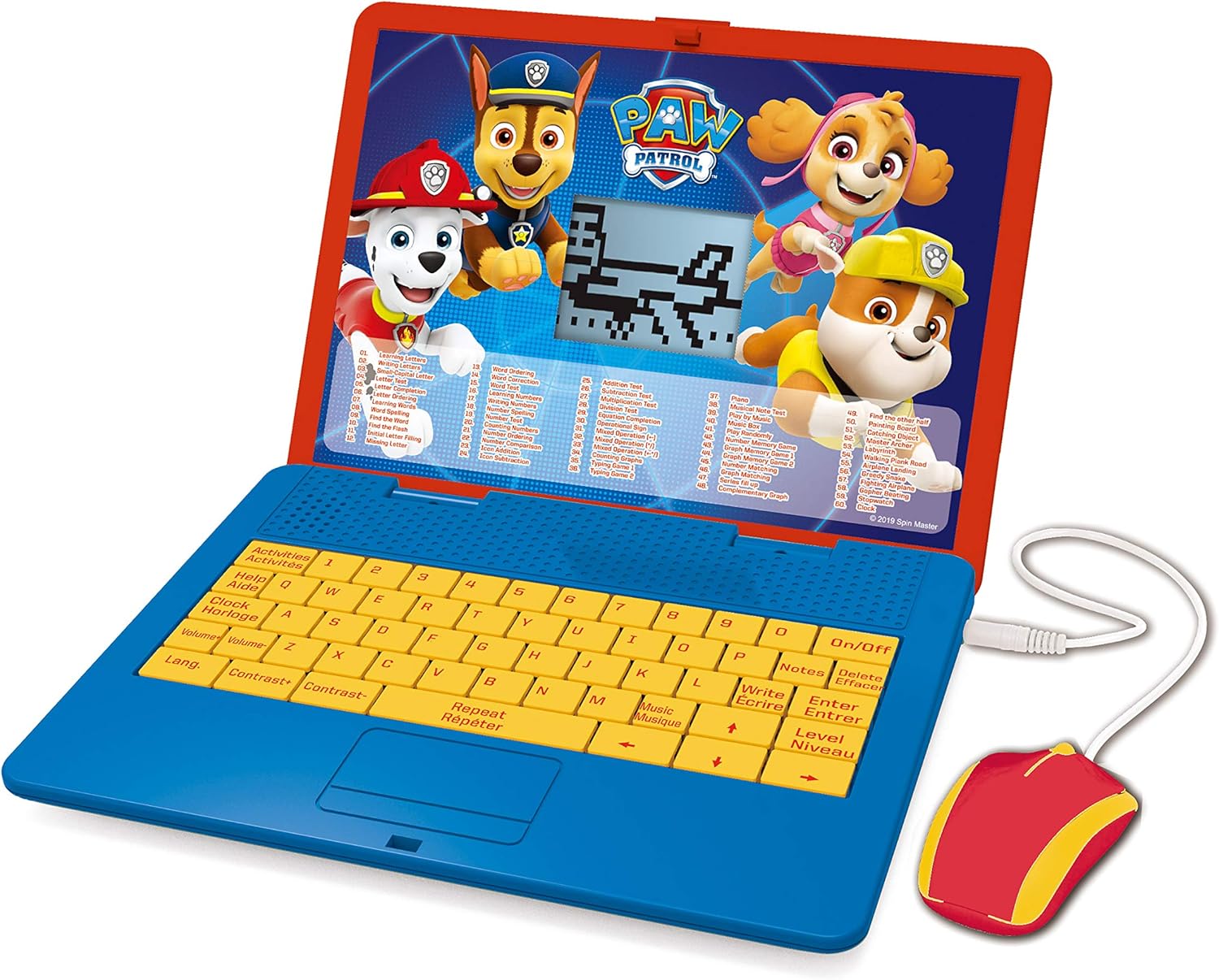 Lexibook Paw Patrol Chase French/English Bilingual Educational Laptop ...