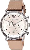 Emporio Armani Herren Analog Quarz Uhr mit Leder Armband AR11106 ...