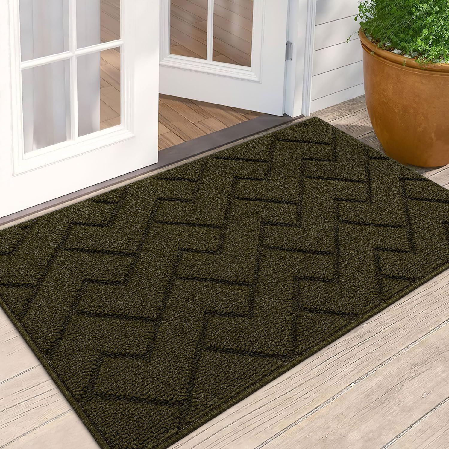 hicorfe Indoor Doormat,Front Back Door Mat Rubber Backing Non Slip Door ...