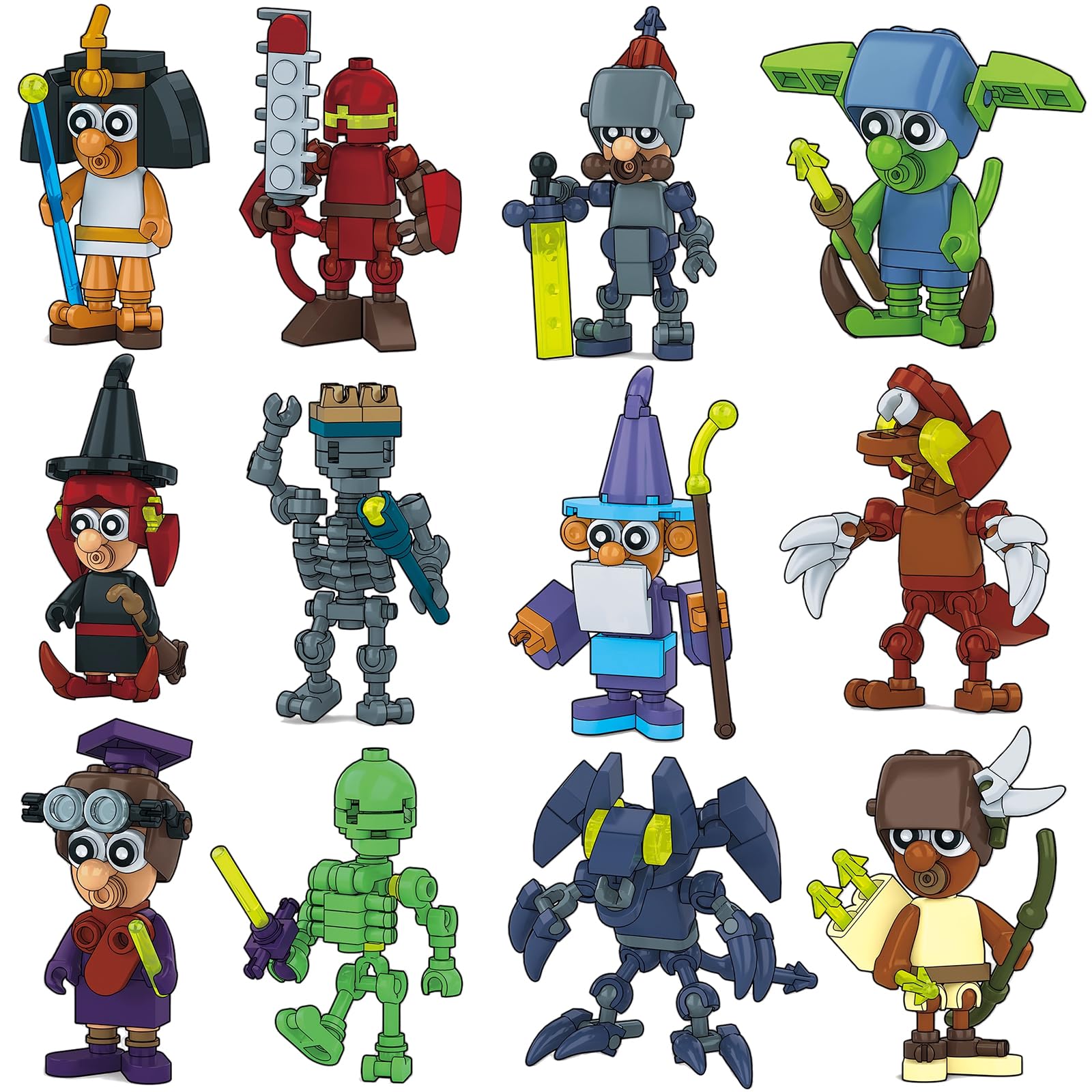 DIYDEC 12PCS Halloween Building Blocks Toys, Mini Party Favors Building ...