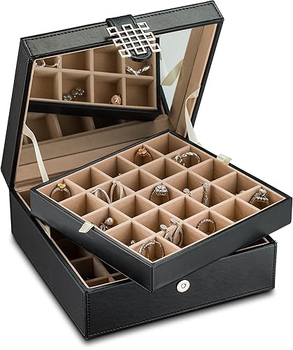Buy Glenor Co Classic 50-Section Jewelry Box Earrings Organizer with ...