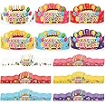 Amazon.com: Lemicin 48 Pcs Happy Birthday Crowns Party Hats for Kids ...