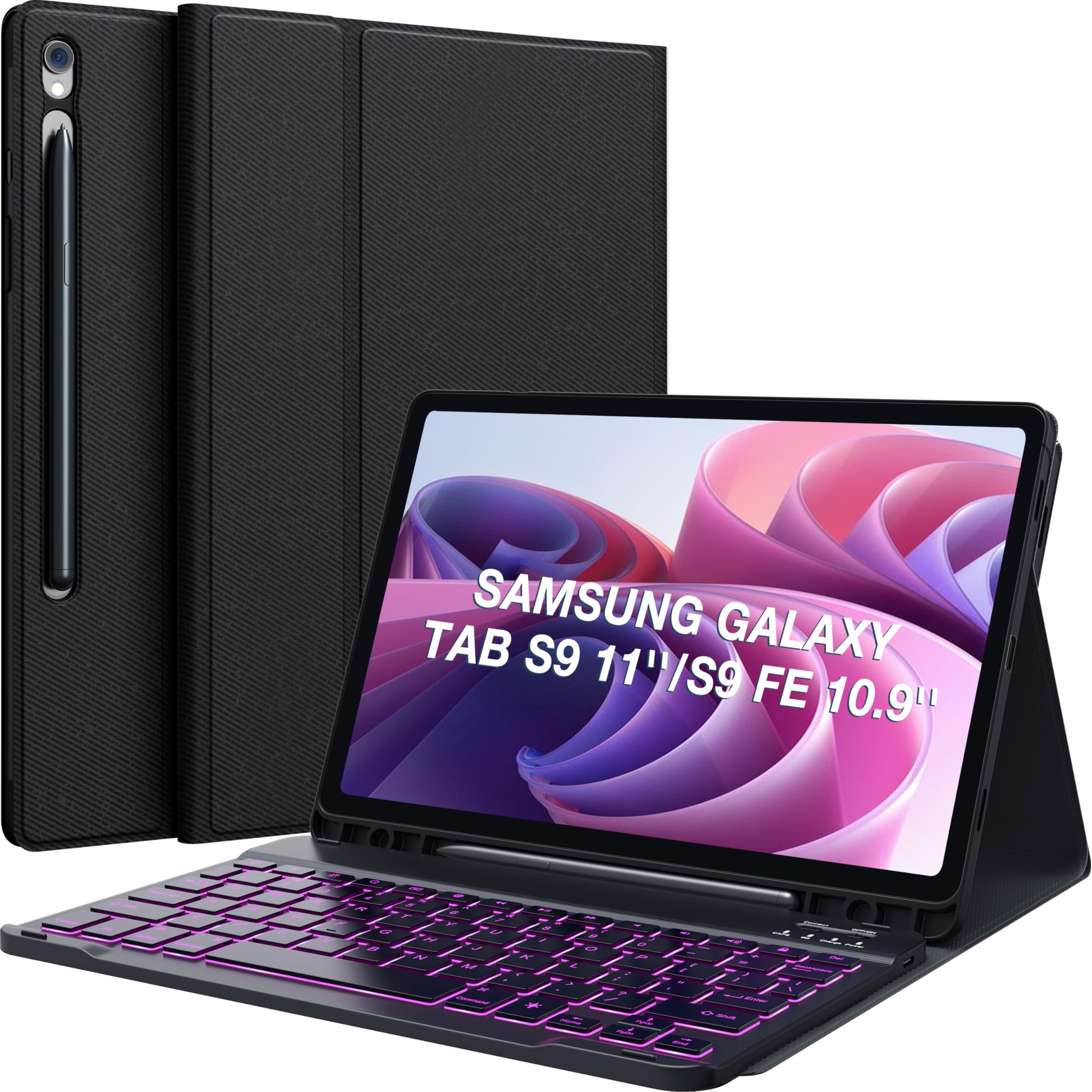 CHESONA Galaxy Tab S9 Fe Case with Keyboard, Galaxy Tab S9 Keyboard ...