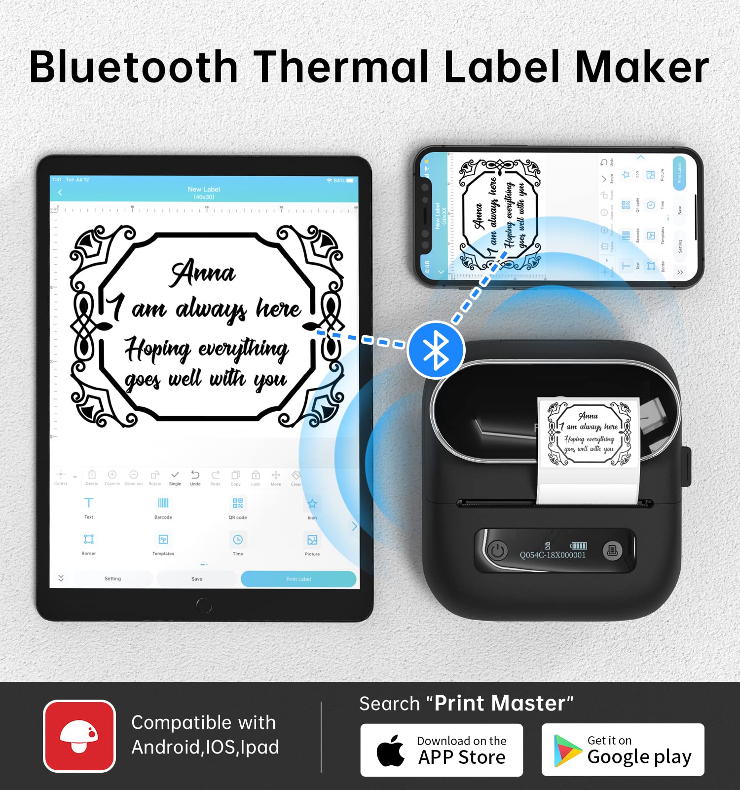 Mua Phomemo M220 Label Maker,3.14 Inch Barcode Label Printer,Portable ...