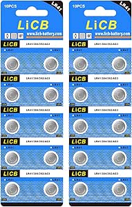 LiCB 20 PCS LR41 AG3 392 L736 Battery 1.5V Button Coin Cell Batteries ...