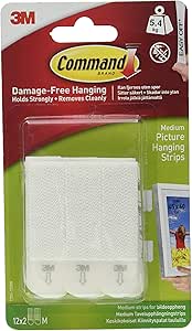 Command Medium Picture Hanging Strips Value Pack, 12 Pairs, White ...