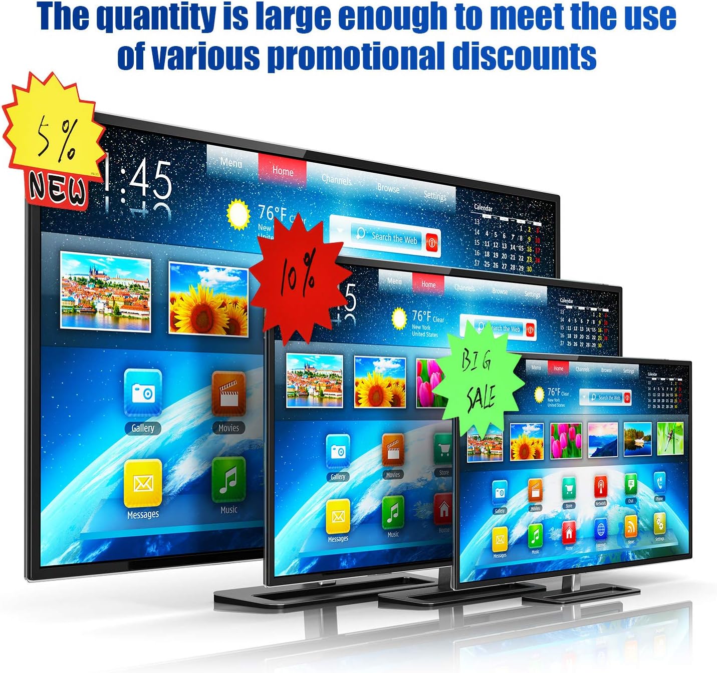 500 Pieces Burst Signs Fluorescent Signs Blank Star Shape Retail Sale ...