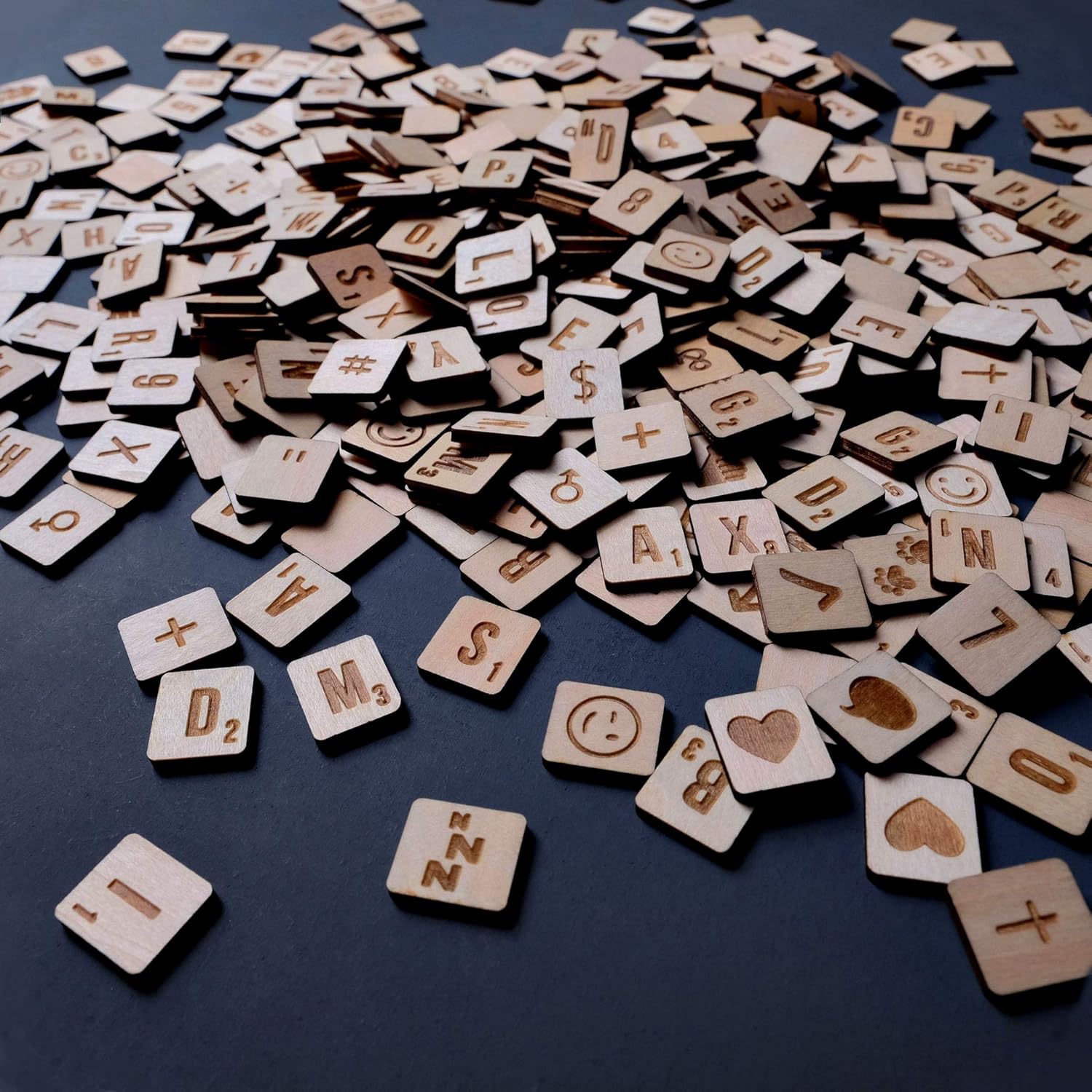 ImpressMe 500 Wood Letter Tiles – Laser Engraved Alphabet Tiles for ...